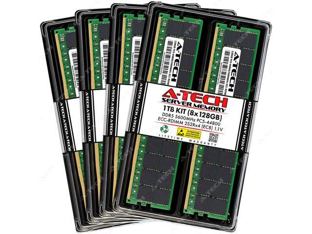 A-Tech 1TB (8x128GB) 2S2Rx4 (4Rx4 3DS) PC5-44800R DDR5 5600 MHz EC8 ...