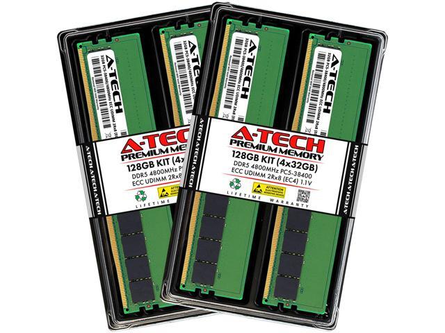 A-Tech 128GB (4x32GB) 2Rx8 PC5-38400E DDR5 4800 MHz ECC UDIMM ...