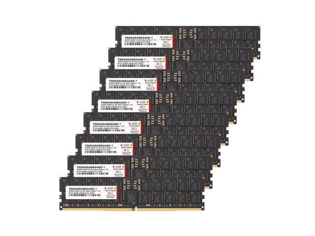 V-COLOR DDR5 512GB (64GBx8) 4800MHz CL40 4Gx4 2Rx4 ECC R-DIMM (ECC ...