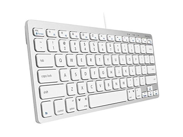Macally Slim USB Wired Small Compact Mini Computer Keyboard for Apple ...