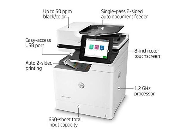 HP LaserJet Enterprise MFP M681dh - Multifunction printer - color ...