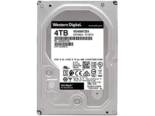 Refurbished: WD Black WD4005FZBX 4 TB Hard Drive - SATA (SATA/600) - 3. ...