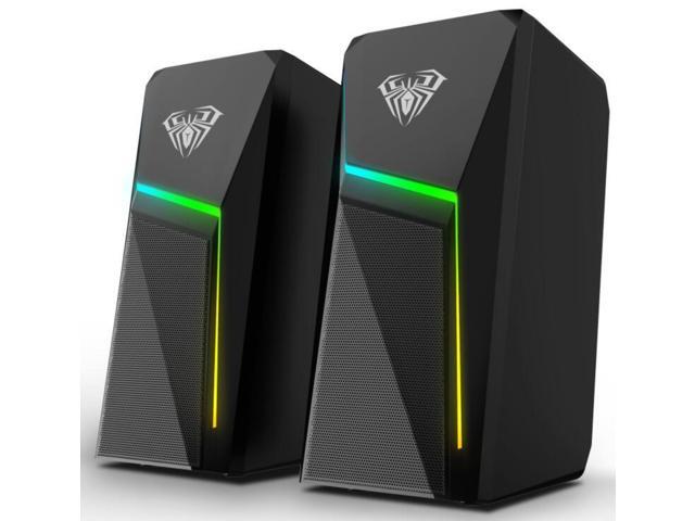 AULA N-521 Wired Computer Speaker, Colorful Speakers, Stereo Surround ...
