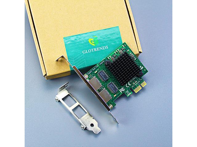GLOTRENDS LE8202 2-Port Gigabit PCIe Ethernet Network Card, 2 x ...