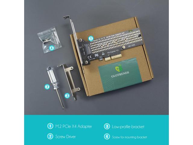 GLOTRENDS PA-22110 M.2 NVMe to PCIe 4.0 X4 Adapter for 22110/2280/2260 ...