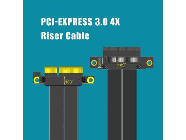 GLOTRENDS PCIe 3.0 X4 Riser Cable 300mm Length, 32Gbps Full Speed ...