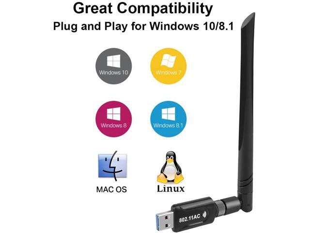 Realtek RTL8812BU USB Wireless Adapter 1200 Mbps with 5 dBi Antenna ...