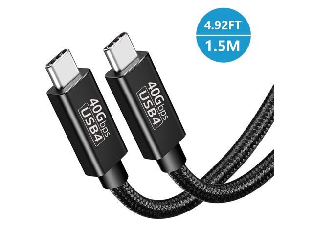 USB 4 Cable 4.9FT/1.5M, Supports 8K UHD Display, 40Gbps Data Transfer ...