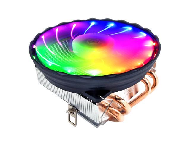 4 Heatpipes Cpu Cooler Fan With RGB led light For core i3 i5 i7 AM4 AM3 ...