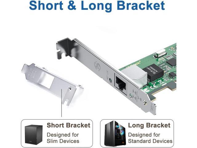 Gigabit PCIe NIC with Intel I210 Chip, 1Gb Network Card Compare to Intel I210-T1 NIC, Single ...