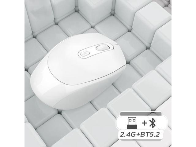 2.4G + Bluetooth5.2 Rechargeable Wireless Mouse 1600DPI Optical Mute ...