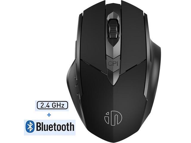 2.4G + Bluetooth5.0 Wireless Mouse Rechargeable Silent Mice 3 Levels ...