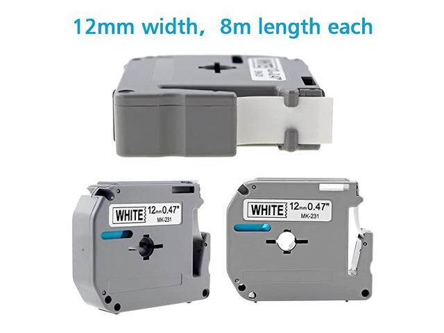 Compatible M Label Tape Replacement for Brother M Tape 12mm 047 White ...
