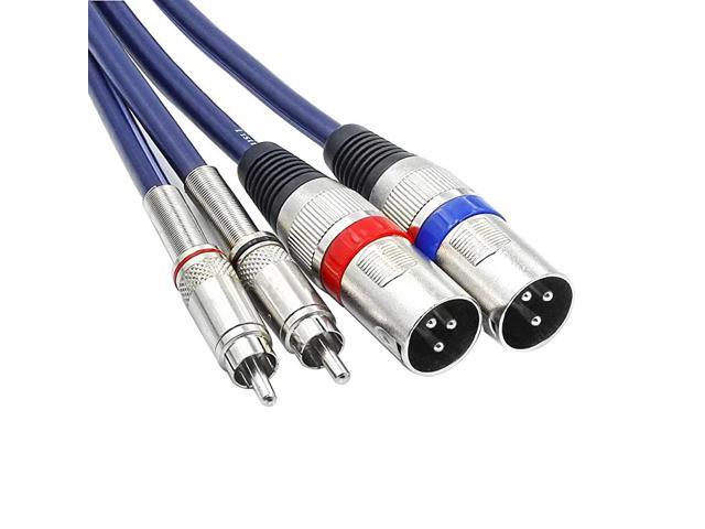 Dual RCA to XLR Male Cable 2 XLR to 2 RCAPhono Plug HiFi Stereo Audio ...