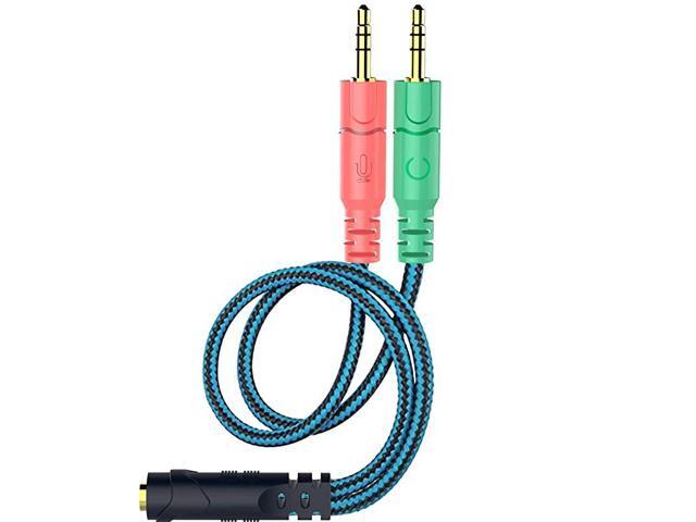 Splitter Cable for PC 35mm Jack Headphones Adapter Convertors for PC ...