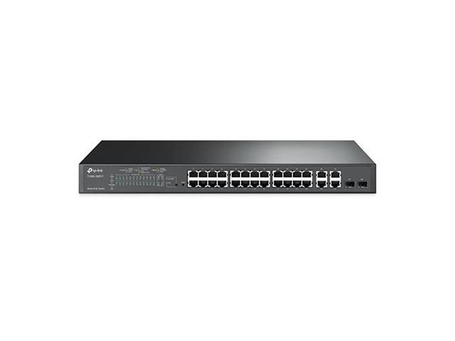 24 Port Fast Ethernet PoE Switch | 24 PoE+ Ports 192W w 4 Uplink ...