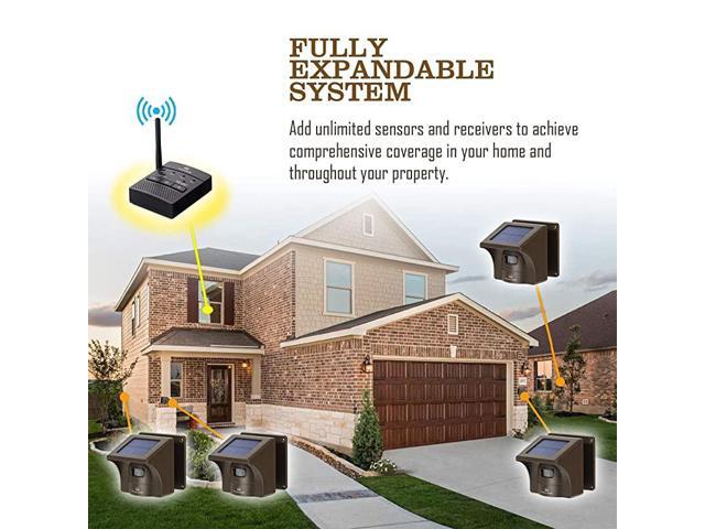Mile Solar Driveway Alarm Sytem Wireless Long Range Outdoor Weather ...
