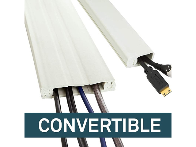 Cordline 2Way Cord Channel in Paintable White 8ft Continuous Roll ...