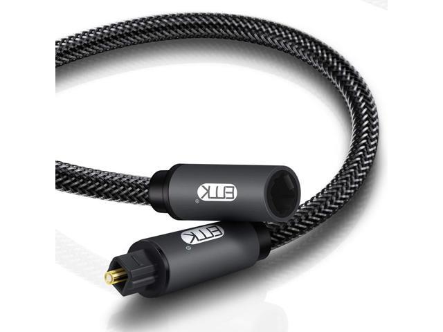 EMK Optical Extension Cable Male to Female Coupler CableToslink Audio ...