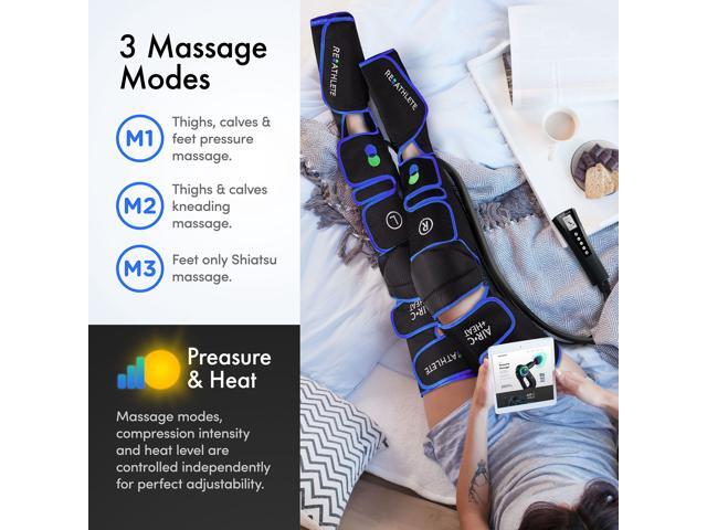 REATHLETE Leg Massager, Air Compression for Circulation Calf Feet Thigh ...