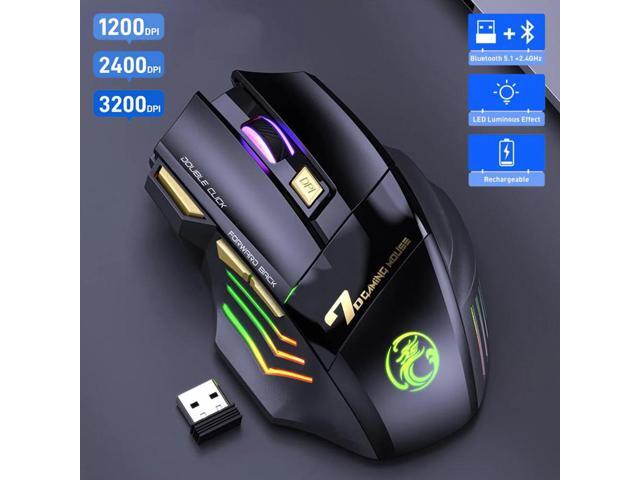 Wireless Gaming Mouse, [2.4G RF + Bluetooth] Dual Mode Wireless Mice ...