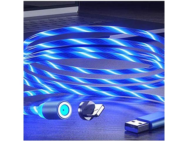 LED Flowing Magnetic Charger Cable Light Charging Cable Magnetic ...