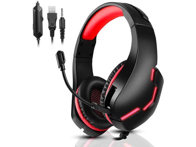 PS4 Gaming Headset for Xbox One, PS5, PC, Over Ear Headphones with ...