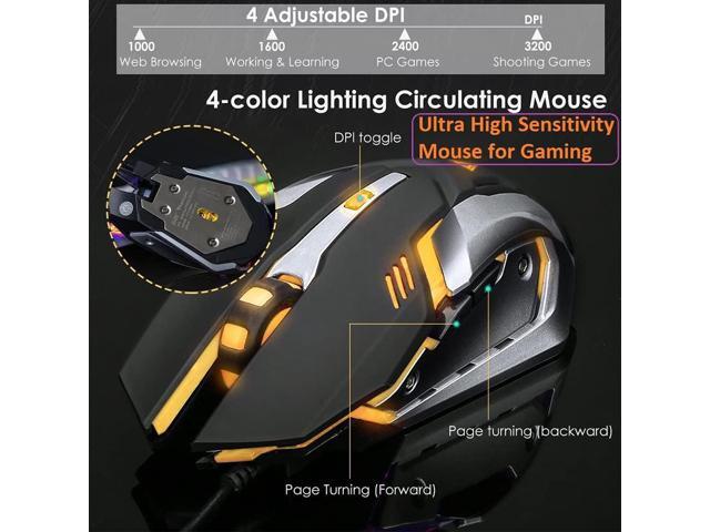 Keyboard and Mouse,Gaming Keyboard and Mouse,Light up Mouse and ...