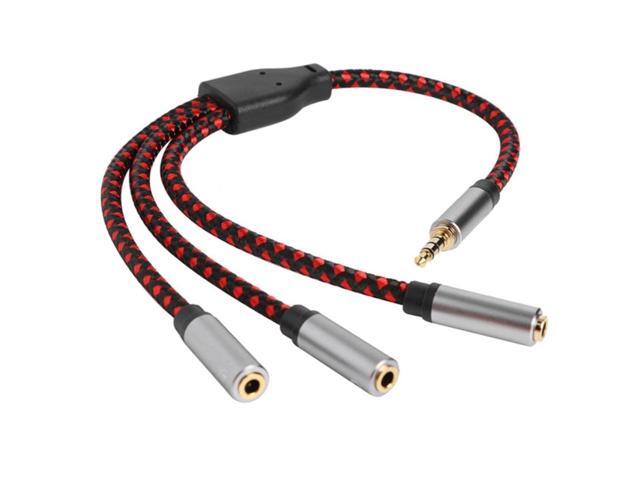 3.5mm Audio Jack Splitter Cable for Phone MP3 Player Headphone 1 Male ...