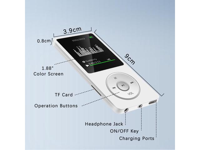 64GB MP3 Player with Bluetooth, MP4/MP3 Music Players with Speaker ...