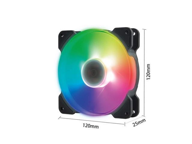 RGB Series Case Fans 120mm with Remote Controller Fan Hub and Extension ...