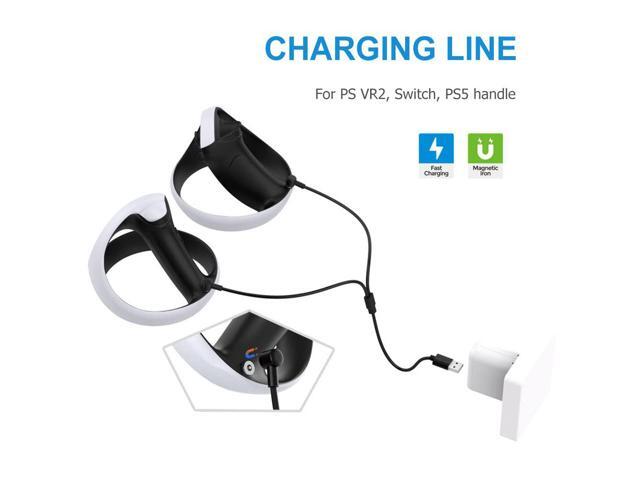 Controller Charger Cable for PS VR2 for PS5, 2 in 1 Charging Cord for ...