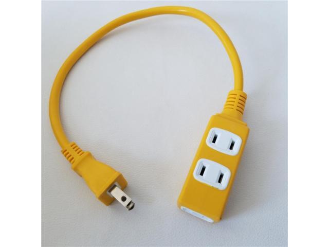 AC Power Cable Charge Suppply Socket Plug to 3 Port Outlet Receptacle ...