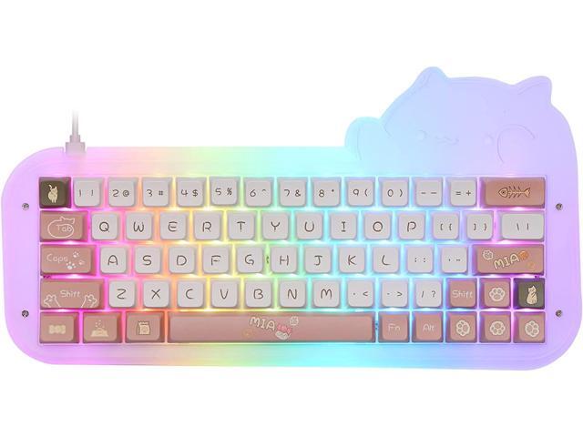 EPOMAKER Mini Cat 64 60% Hot Swappable Acrylic RGB Wired Mechanical ...