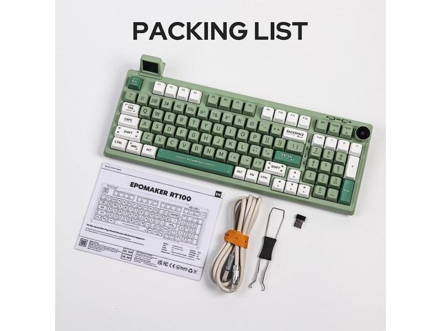 EPOMAKER RT100 97 Keys Gasket BT5.0/2.4G/USB-C Mechanical Keyboard with ...