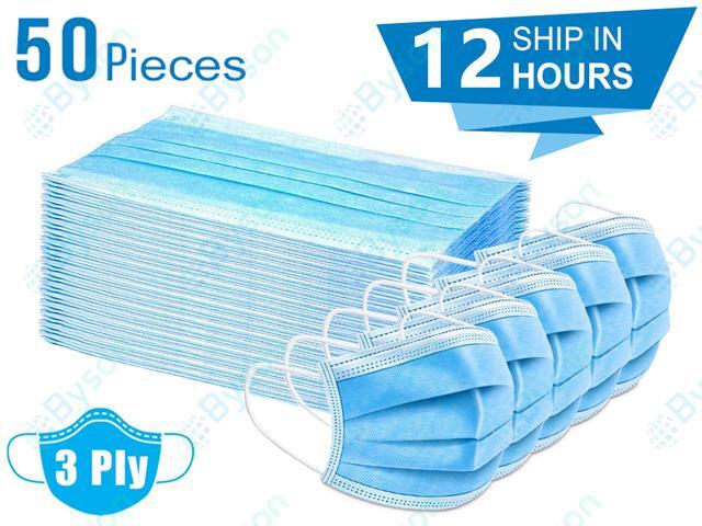 Disposable Face Masks 3 layers Antiviral Antibacterial Face Mask ...