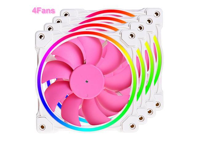 Pink Case Fan 120mm Colour ARGB Temperature Control Water Cooling ...