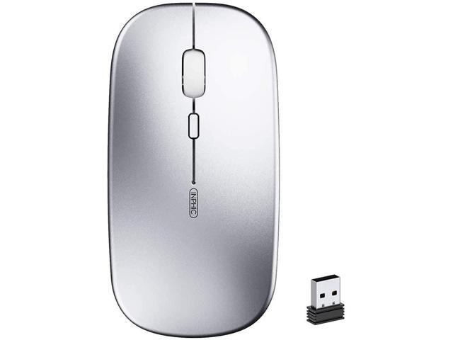 Wireless Mouse, 700mAh Rechargeale & Noiseless, INPHIC Ultra Slim USB 2 ...