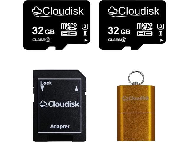 Pack of 2 Micro SD Card 32GB Flash Memory Card Micro SDHC with SD ...