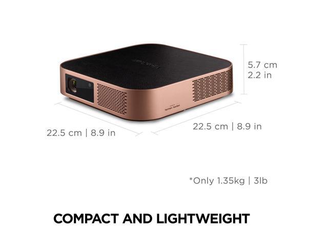 ViewSonic M2W DLP 16:10 1700 Lumens Portable Projector Black Brown ...