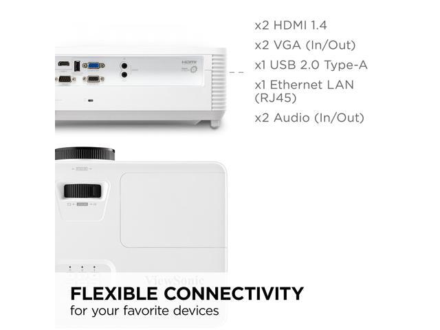 ViewSonic PA700X 4500 Lumens XGA High Brightness Projector w Vertical ...