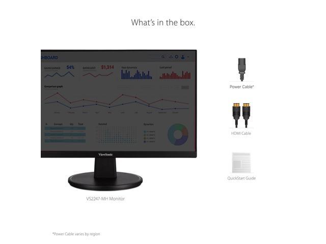 ViewSonic VS2247-MH 22 Inch 1080p Monitor with 75 Hz, Adaptive Sync ...