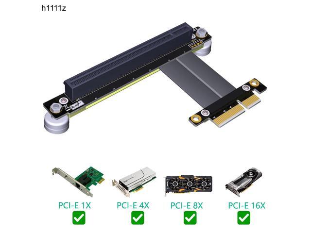 PCI Express PCI-E 4X To 16X Slot Riser Card Converter Extender Ribbon ...