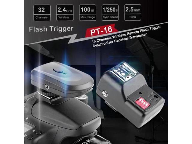 16 Channels Wireless Remote Flash Trigger Hot Shoe Flashlight ...