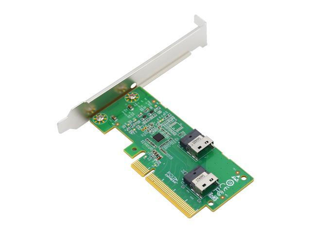 Linkreal PCI Express 4.0 x8 to Two SlimSAS SFF-8654 4i Adapter - Newegg.com