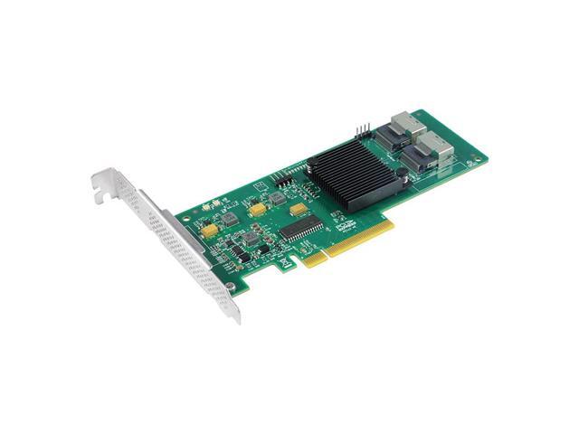 8-Port Internal PCI Express SAS/SATA HBA RAID Controller Card, 6Gb/s ...
