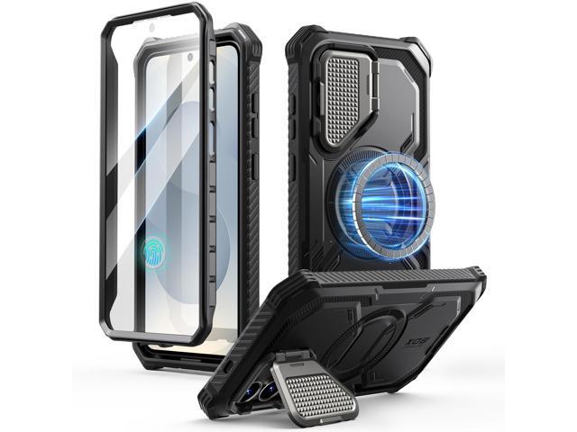i-Blason for Samsung Galaxy S25 Case with Camera Cover Stand [Strong N52 Magnets] [Built-in ...