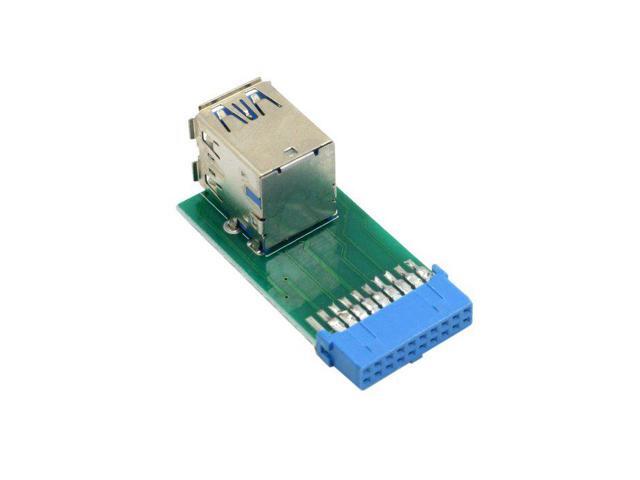 Vertical Dual USB 3.0 A Type Female to Motherboard 20 Pin Box Header ...