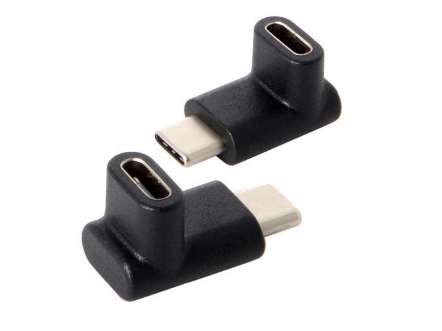 90 Degree Up or Down Angled Reversible USB 3.1 Type-C Male to Female ...