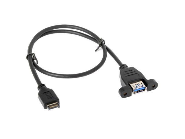 USB 3.1 Front Panel Header to USB 3.0 Type-A Female Extension Cable ...